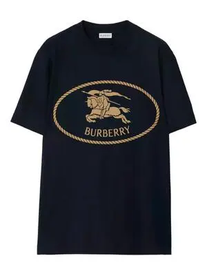Burberry Knight Stamp Cotton T-shirt - Blue