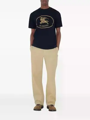Burberry Knight Stamp Cotton T-shirt - Blue