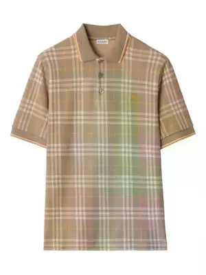 Burberry Checked Cotton Polo Shirt