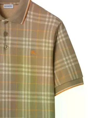 Burberry Checked Cotton Polo Shirt