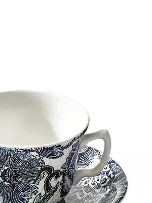 Ralph Lauren X Burleigh Patterned Tea Cup - Blue
