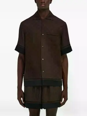 FERRAGAMO Monogram Short Sleeve Shirts