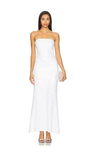 SIMONMILLER Strapless Sequin Maxi Dress - Macadamia
