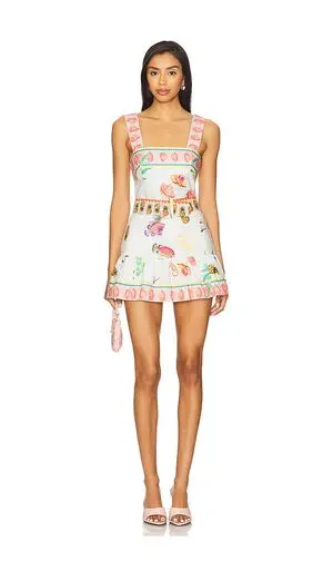 Amanda Uprichard Lena Skort Romper - Postcard Print
