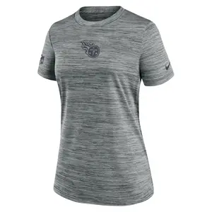 Nike Tennessee Titans Sideline Team Issue Velocity Dri-fit Nfl T-shirt - Grey