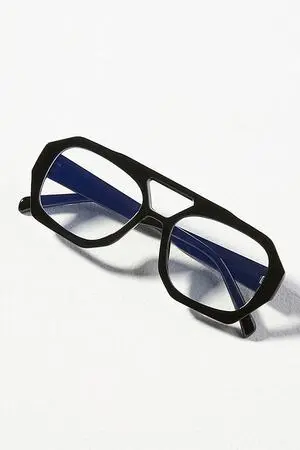 FIFTH & NINTH Geo Aviator Blue Light Glasses Black