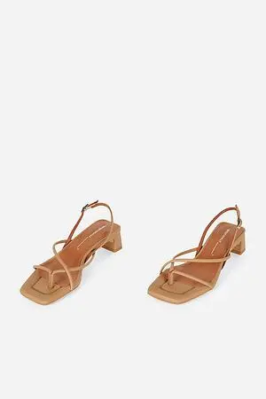 Intentionally Blank Fifi Slingback Block Heels - Tan