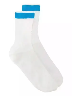 Valentino Garavani Ribbed Ankle Socks - White