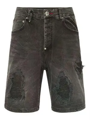 Philipp Plein Raw Edge Hem Shorts For Men