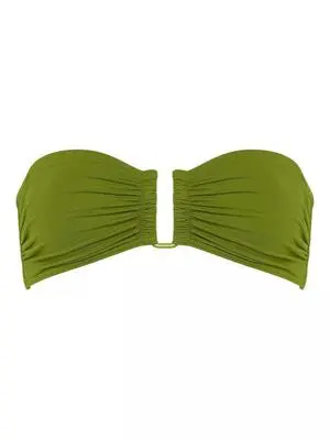 ERES Show Ruched Bandeau Bikini Top - Green