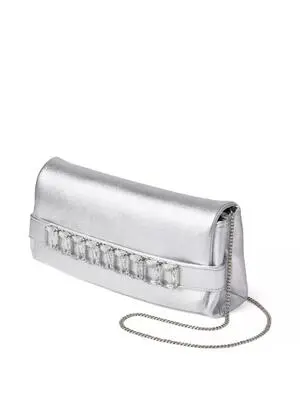 JIMMY CHOO Kya Clutch Bag - Silver