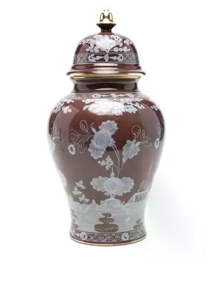 GINORI 1735 Large Potiche Vase - Brown
