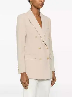 BLANCA VITA Double-breasted Blazer - Neutrals