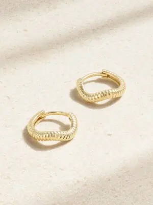 STONE AND STRAND Freddie 14-karat Hoop Earrings - Gold
