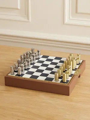 Ralph Lauren Fowler Leather Chess Set - Blue