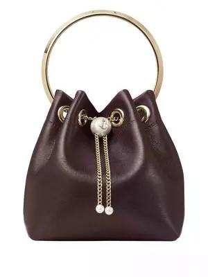 JIMMY CHOO Mini Bon Bon Chain Clutch Bag Red