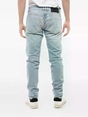 Balmain Tapered Biker Jeans - Blue