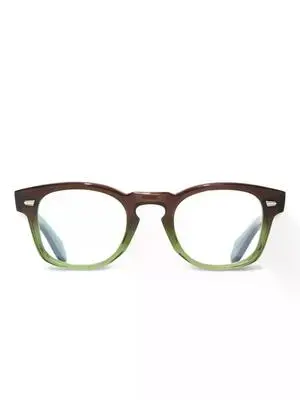 CUTLER & GROSS Gradient-effect Square Frame Glasses - Brown