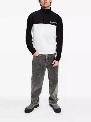 Karl Lagerfeld Colour-block Half-zip Sweatshirt