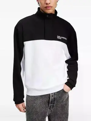 Karl Lagerfeld Colour-block Half-zip Sweatshirt