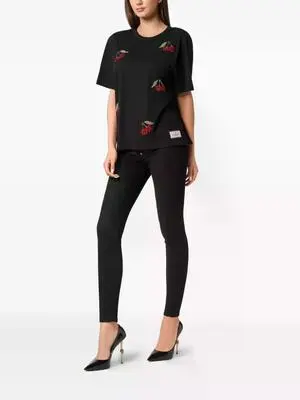 Philipp Plein Cherry-print T-shirt - Black