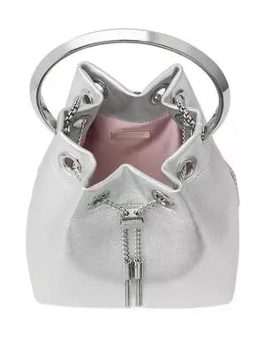 JIMMY CHOO Bon Bon Drawstring Mini Bag - Silver