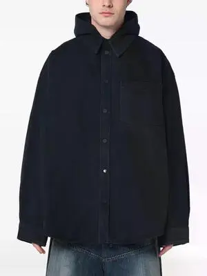 Balenciaga Buttoned Hooded Jacket