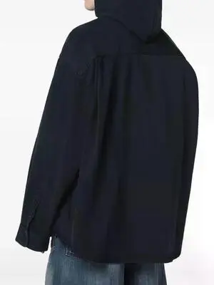 Balenciaga Buttoned Hooded Jacket