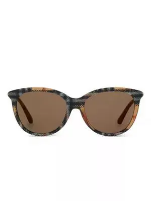 Burberry Round Frame Sunglasses - Neutrals