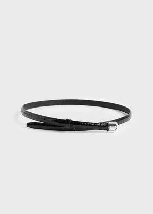 TOTEME Thin Croco-embossed Belt