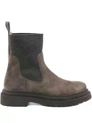 Brunello Cucinelli Suede Chelsea Boots - Brown