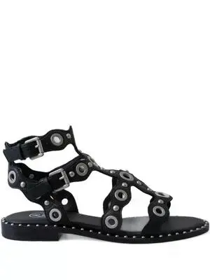 Ash Double-buckle Flat Sandals