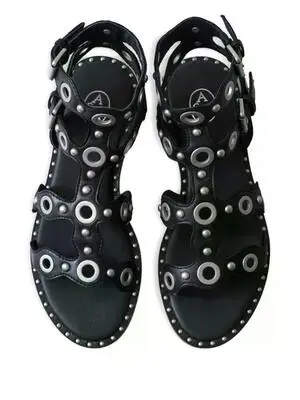 Ash Double-buckle Flat Sandals