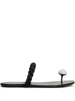 PEDRO GARCIA Pipa Flat Sandals - Black