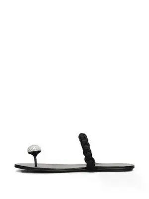 PEDRO GARCIA Pipa Flat Sandals - Black