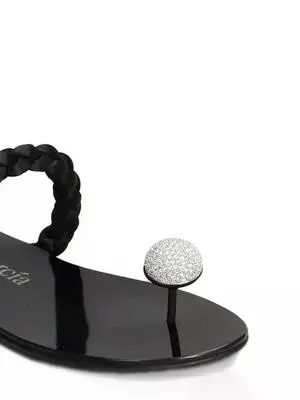 PEDRO GARCIA Pipa Flat Sandals - Black