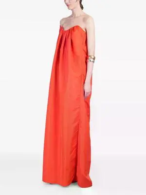 DEL CORE Draped Bustier Maxi Dress