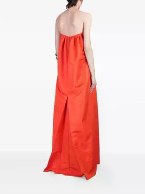 DEL CORE Draped Bustier Maxi Dress