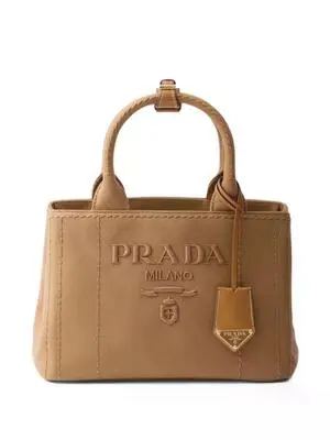 Prada Small Jardinière Tote Bag - Brown