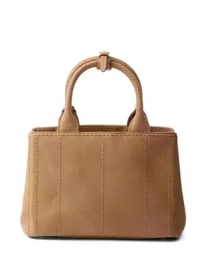 Prada Small Jardinière Tote Bag - Brown