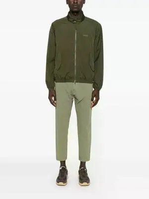 BARACUTA Logo-print Jacket - Green