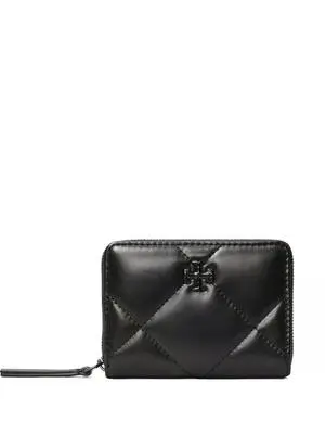 Tory Burch Kira Quilted Leather Zip-around Wallet - Black