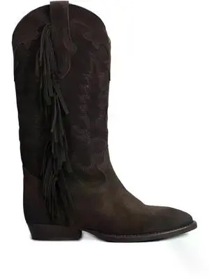 Gisel Moire Fringe Boots For Women