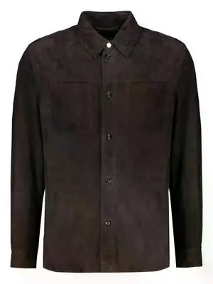 MOORER Bobbio Leather Shirt Jacket