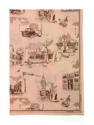 Burberry London Landmarks Scarf - Pink