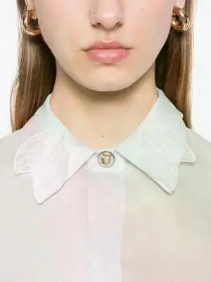 Elisabetta Franchi Flounce-sleeve Muslin Shirt