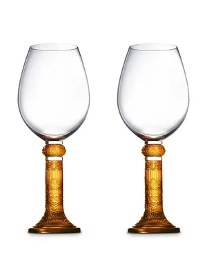 LIULI Moon Shadows Glass, Set Of 2 - Amber