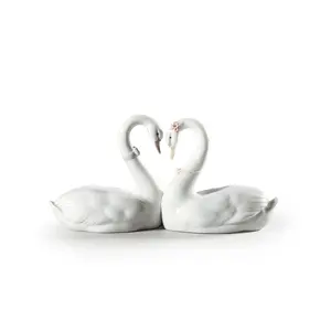LLADRO Endless Love Swan Sculpture - Multi