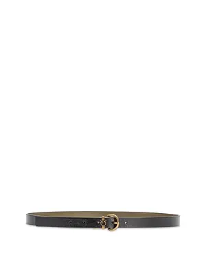 Pinko Love Berry H2 Reversible Belt - Black/ Green