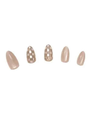 NAIL REFORMATION Press On Nails Metallic Grid